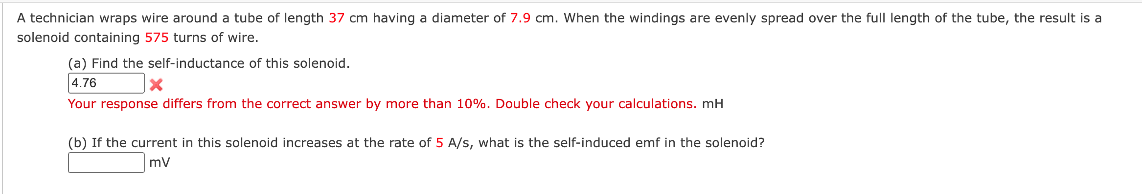 Solved A technician wraps wire around a tube of length 37 cm | Chegg.com