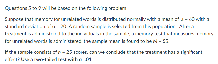 Solved Questions 5 to 9 will be based on the following | Chegg.com