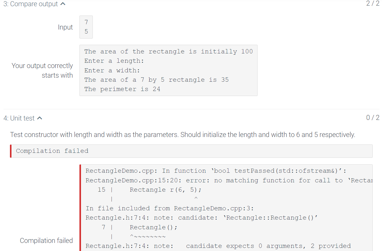 Solved 7.13 LAB: Rectangle The Rectangle class is provided | Chegg.com
