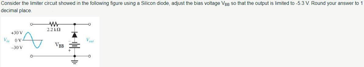 Solved Consider the limiter circuit showed in the following | Chegg.com