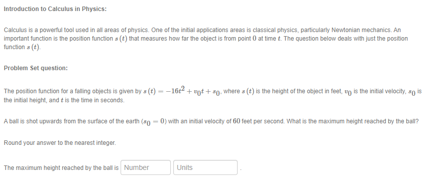 Solved Introduction to Calculus in Physics: Calculus is a | Chegg.com