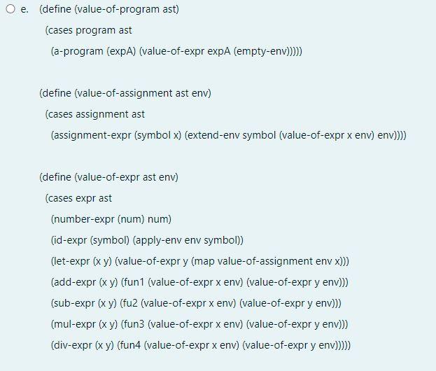 Solved Given the following SLLGEN lexical and grammar | Chegg.com