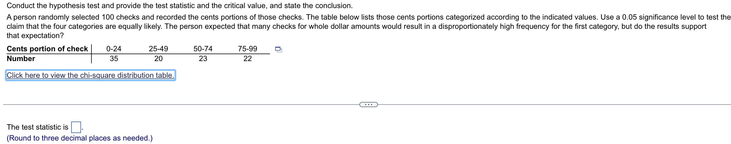Solved Conduct the hypothesis test and provide the test | Chegg.com