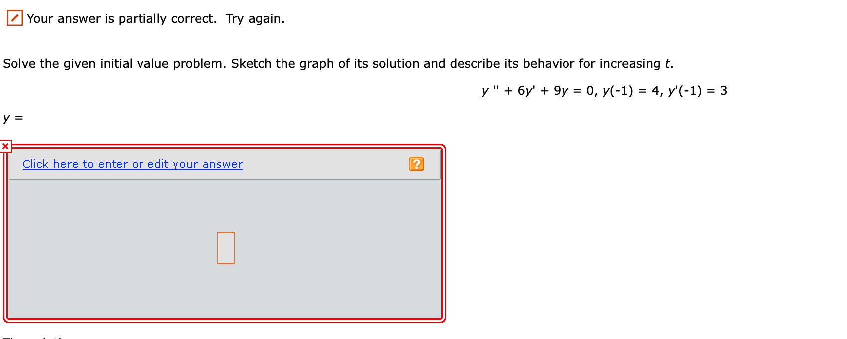 Solved Your answer is partially correct. Try again. Solve | Chegg.com
