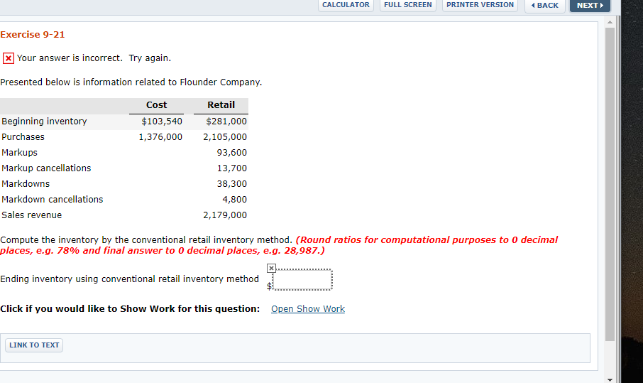Solved CALCULATOR FULL SCREEN PRINTER VERSION BACK NEXT | Chegg.com