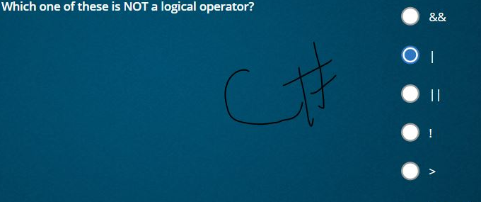 Solved Which one of these is NOT a logical operator? O O | Chegg.com