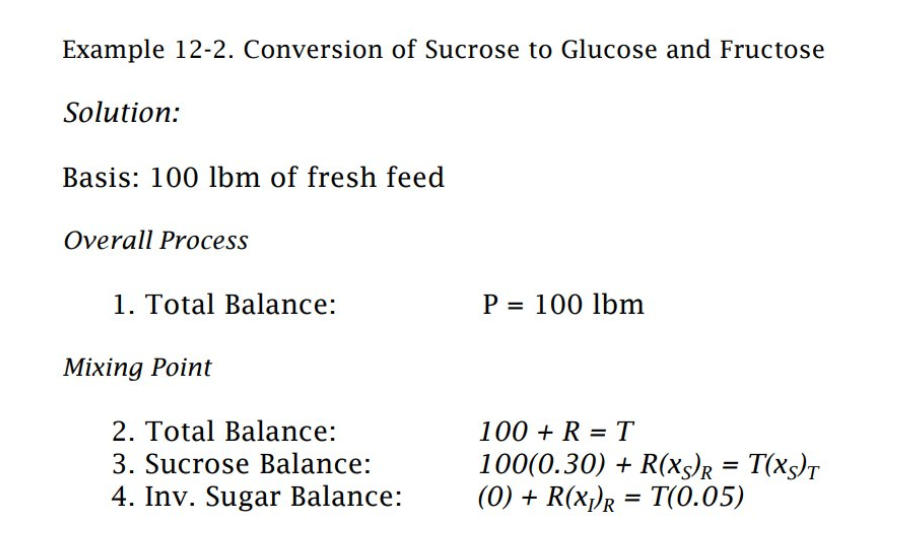 Example 12-2. Conversion of Sucrose to Glucose and | Chegg.com