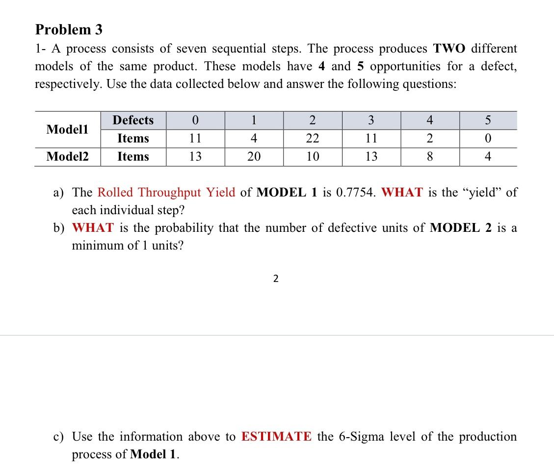 Solved Problem 3 1- A process consists of seven sequential | Chegg.com