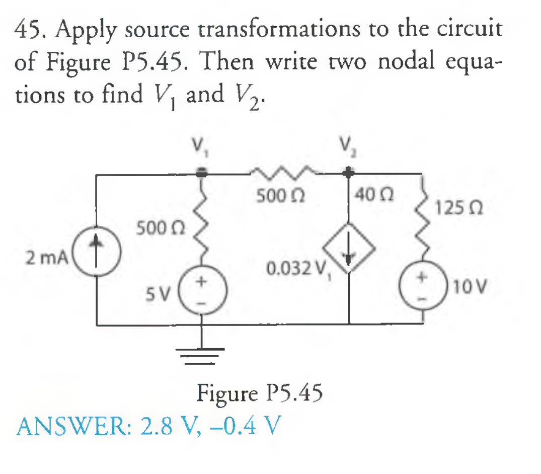 Solved 45. Apply source transformations to the circuit of | Chegg.com Solved 45. Apply source transformations to the circuit of | Chegg.com