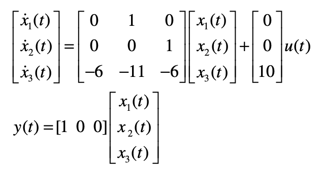Solved A control system is described by the following state | Chegg.com