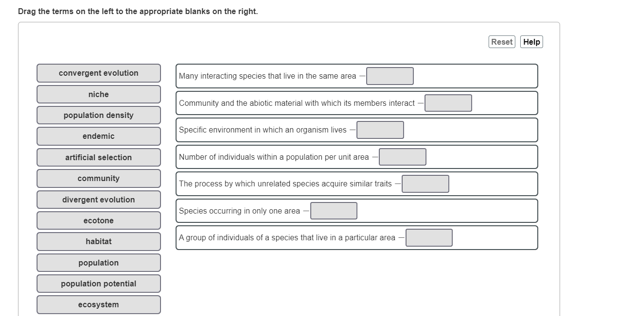 Solved Drag the terms on the left to the appropriate blanks | Chegg.com