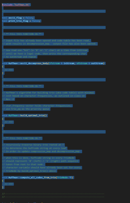 Solved 1. ﻿File compression with Huffman codingAs discussed | Chegg.com
