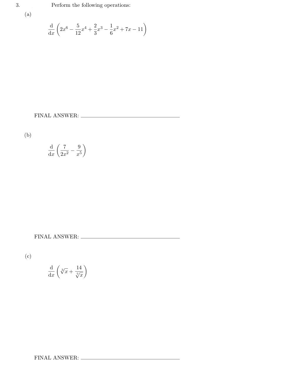 Solved Perform the following operations: (a) | Chegg.com