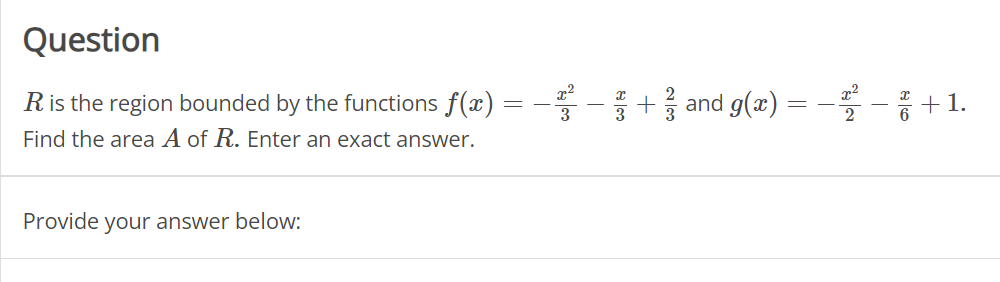 Solved R is the region bounded by the functions | Chegg.com