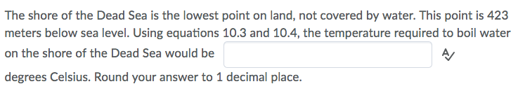 Solved The shore of the Dead Sea is the lowest point on | Chegg.com