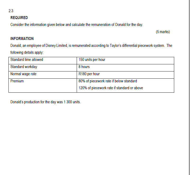 Solved REQUIRED Consider the information given below and | Chegg.com
