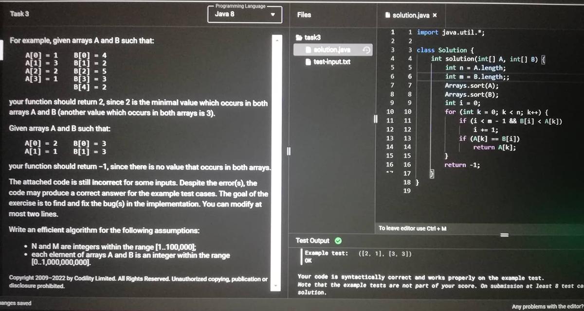 Solved For example, given arrays A and B such that: | Chegg.com