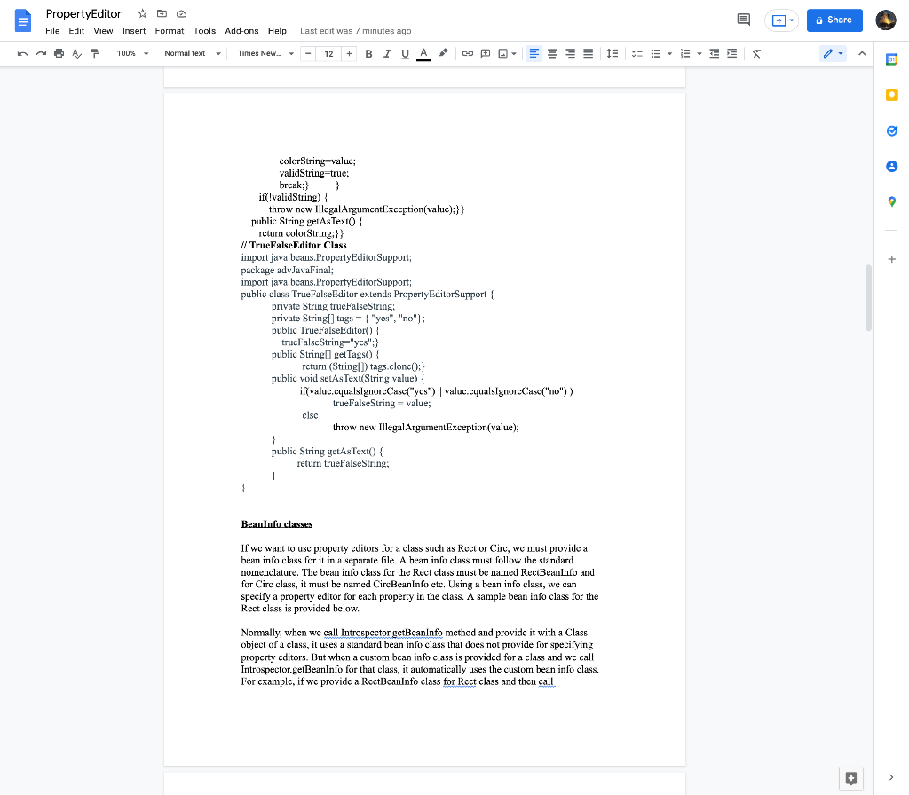 PropertyEditor File Edit View Insert Format Tools | Chegg.com