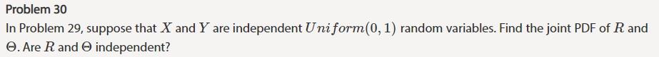 Solved In Problem 29, suppose that X and Y are independent | Chegg.com