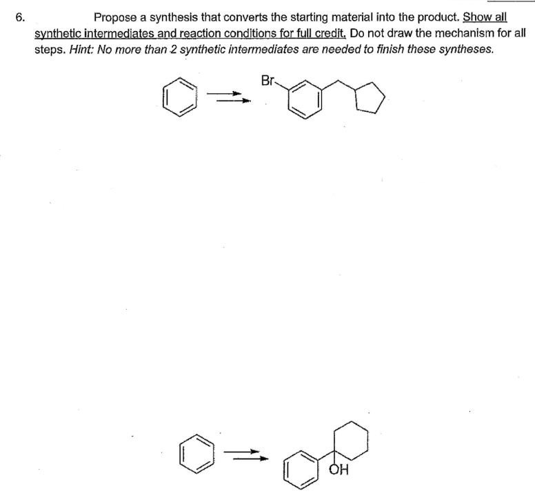 Solved Propose a synthesis that converts the starting | Chegg.com
