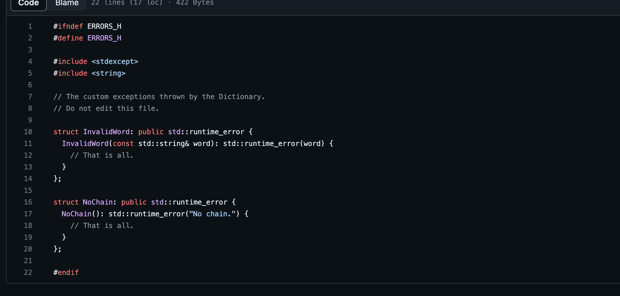 Solved create the dictionary.cpp file in C++ that is needed | Chegg.com