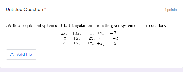 Solved Untitled Question* 4 points .Write an equivalent | Chegg.com