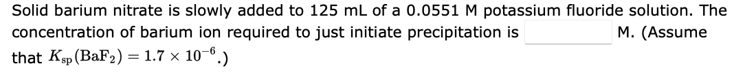 Solved Solid barium nitrate is slowly added to 125 mL of a | Chegg.com