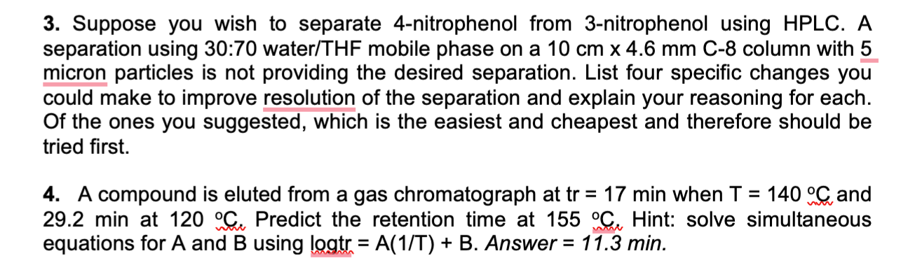 Solved 3. Suppose you wish to separate 4-nitrophenol from | Chegg.com