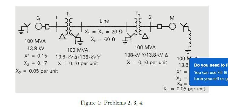 2. A single-line diagram of the power system | Chegg.com