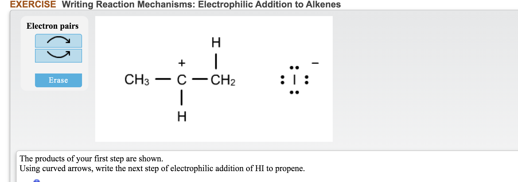 Solved EXERCISE Writing Reaction Mechanisms: Electrophilic | Chegg.com