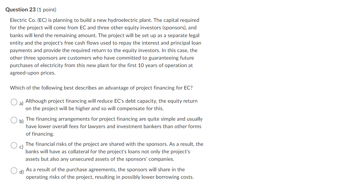 Solved Big Construction Projects Inc. (BCP) is considering | Chegg.com