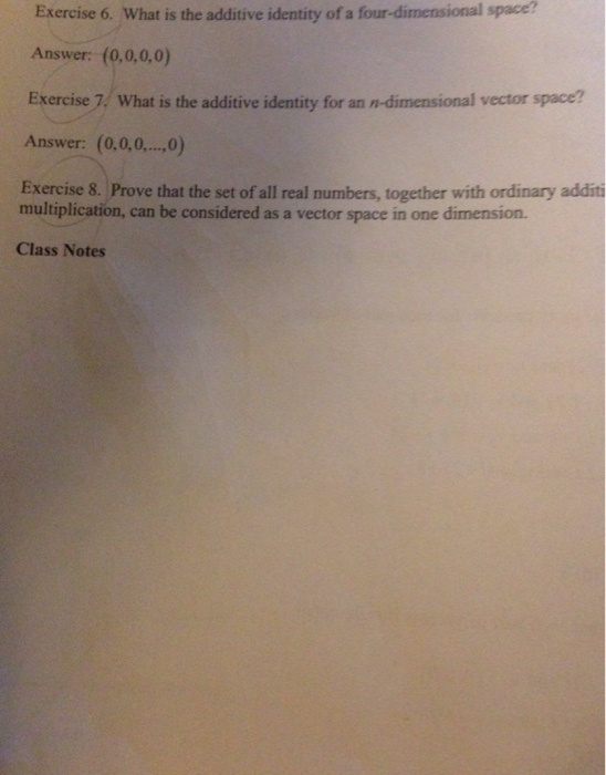 Solved What is the additive identity of a four-dimensional | Chegg.com