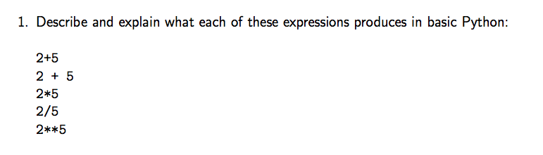 Solved 1. Describe and explain what each of these | Chegg.com