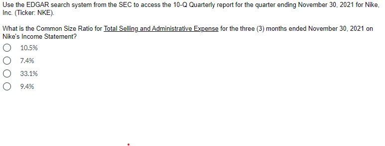 Solved Use the EDGAR search system from the SEC to access | Chegg.com