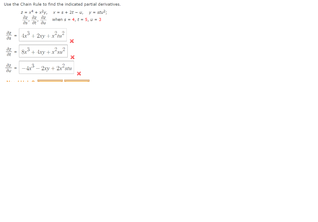 Solved Use the Chain Rule to find the indicated partial | Chegg.com