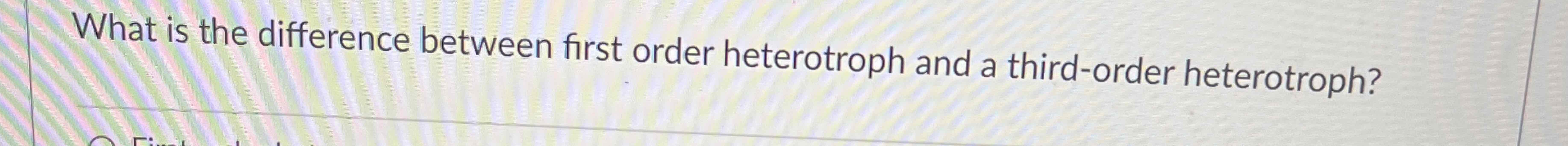 Solved What is the difference between first order | Chegg.com