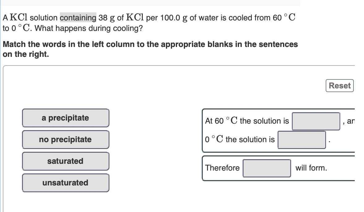 Solved AKCl solution containing 38 g of KCl per 100.0 g of | Chegg.com