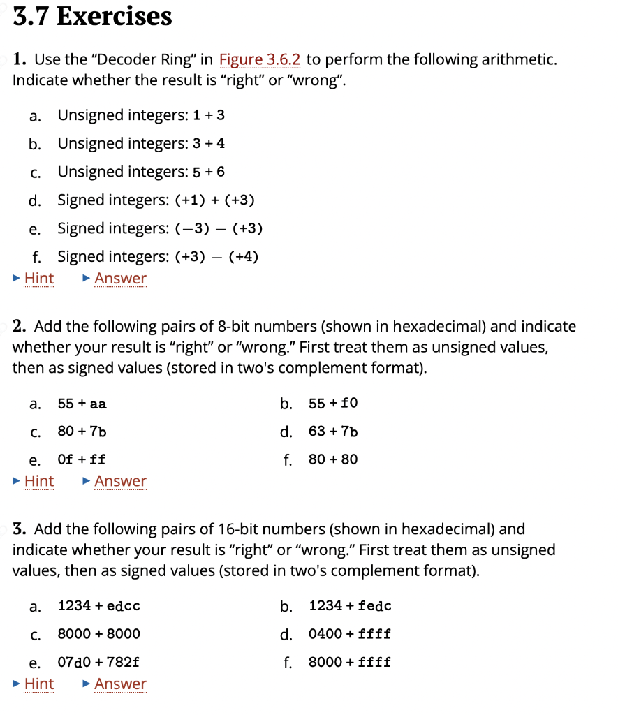 Solved 1. Use the "Decoder Ring" in Figure 3.6.2 to perform | Chegg.com
