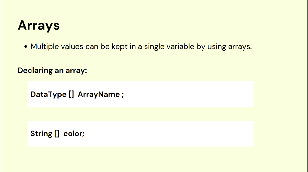 Solved Arrays - Multiple values can be kept in a single | Chegg.com