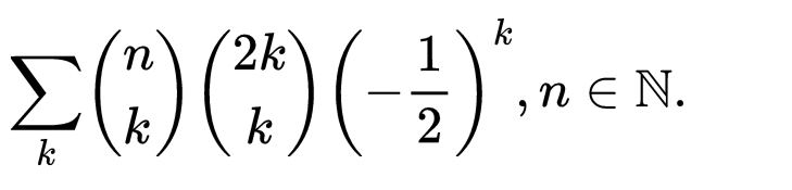 Find A Closed Form For Bionomial Coefficient Where