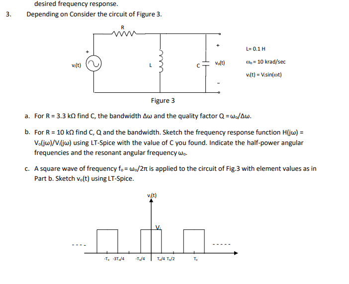 Solved desired frequency response. Depending on Consider the | Chegg.com