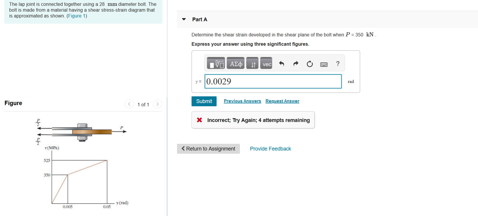 Solved The lap joint is connected together using a 28 mm | Chegg.com