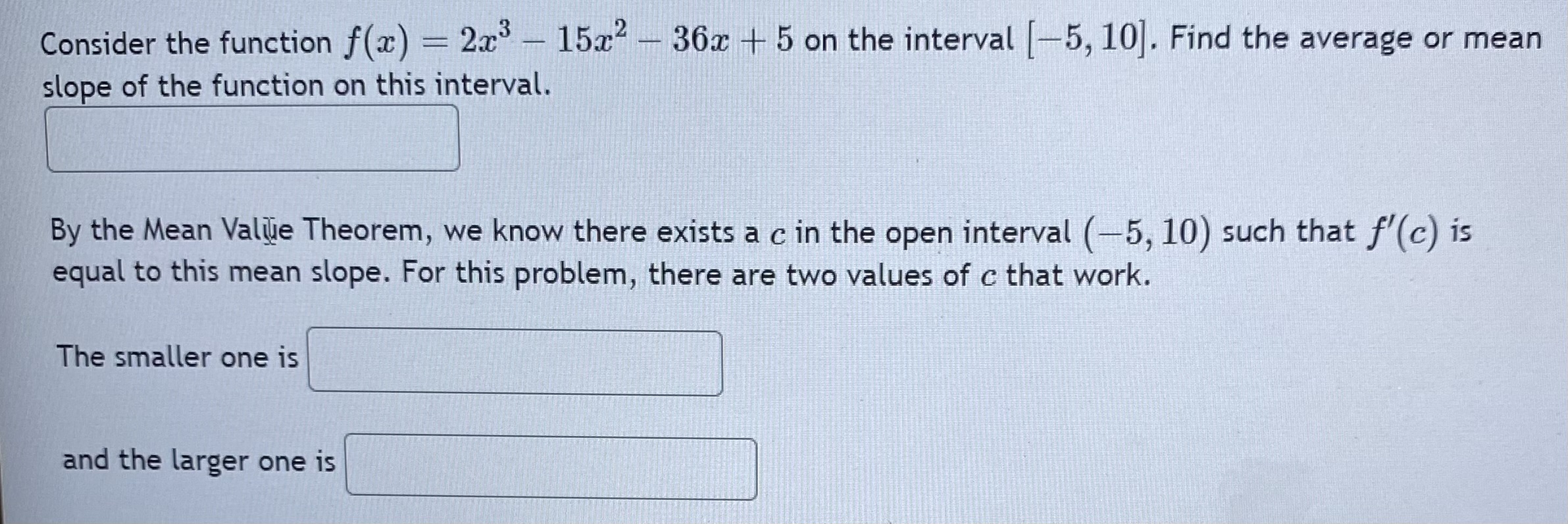 Solved Consider the function f(x)=2x3−15x2−36x+5 on the | Chegg.com