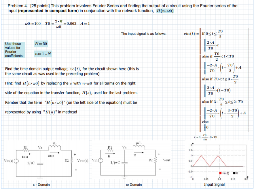 Solved Problem 4. [25 points] This problem involves Fourier | Chegg.com