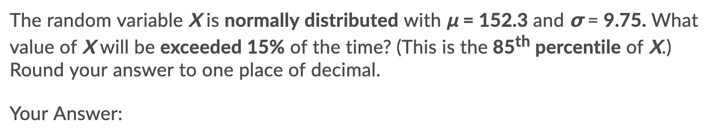 Solved The random variable X is normally distributed with u | Chegg.com