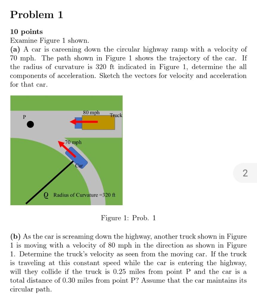 Solved Problem 1 10 points Examine Figure 1 shown. (a) A car | Chegg.com