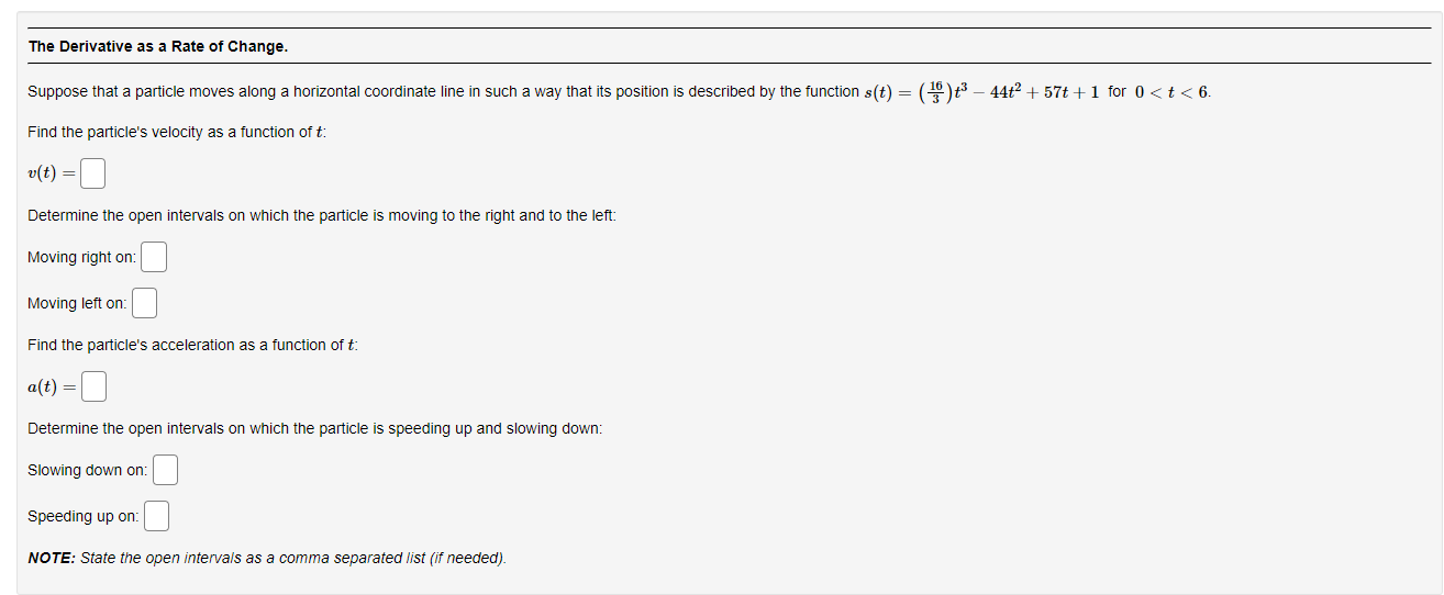 Solved Suppose That A Particle Moves Along A Horizontal