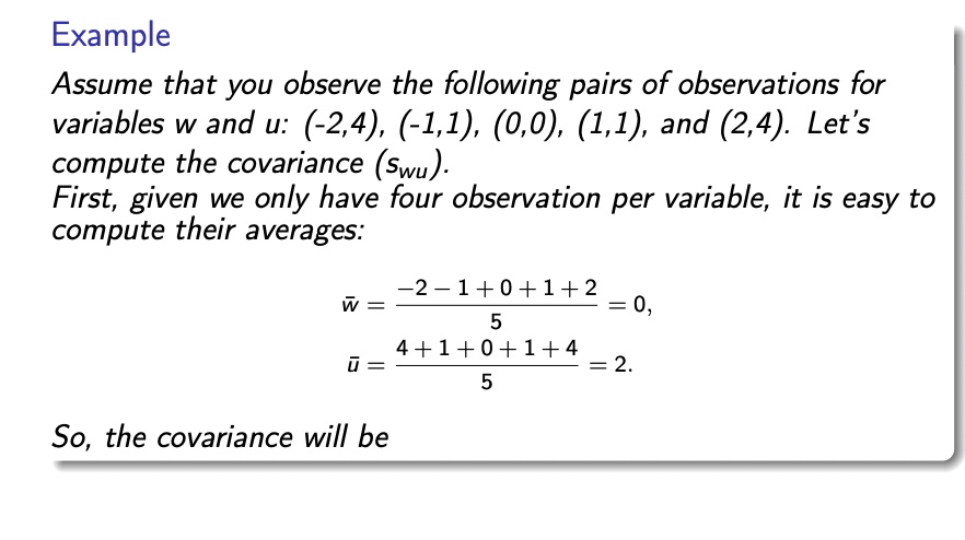 Solved Example Assume that you observe the following pairs | Chegg.com