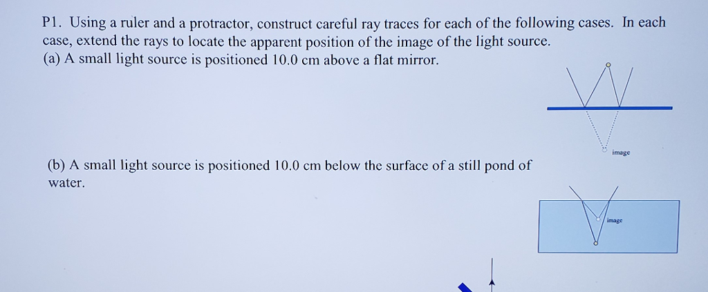 Solved P1. Using a ruler and a protractor, construct careful | Chegg.com