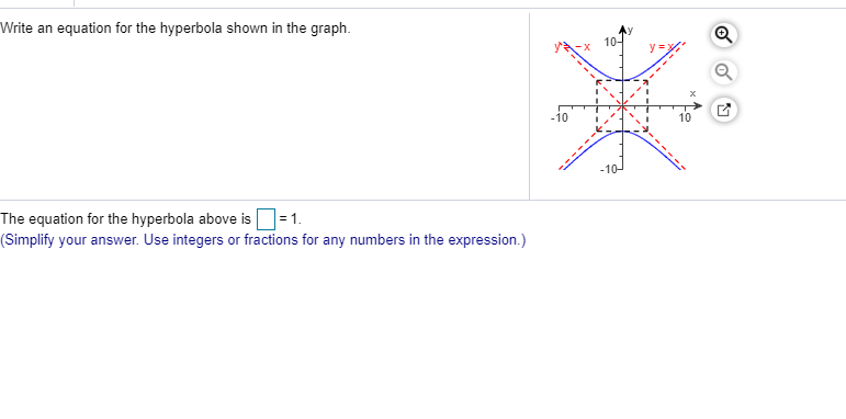 Solved Write an equation for the hyperbola shown in the | Chegg.com